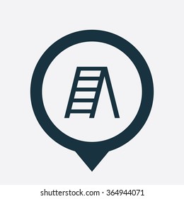 Ladder Icon On White Background Map Stock Vector (Royalty Free ...