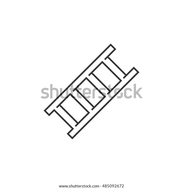 Ladder Icon Thin Outline Style Stock Vector (Royalty Free) 485092672