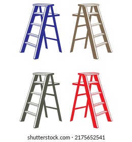 Ladder Icon Vector Illustration Isolated On Stock Vector (Royalty Free ...