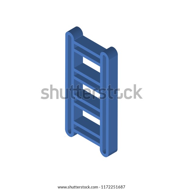 Ladder Isometric Left Top View 3d Stock Vector (Royalty Free ...