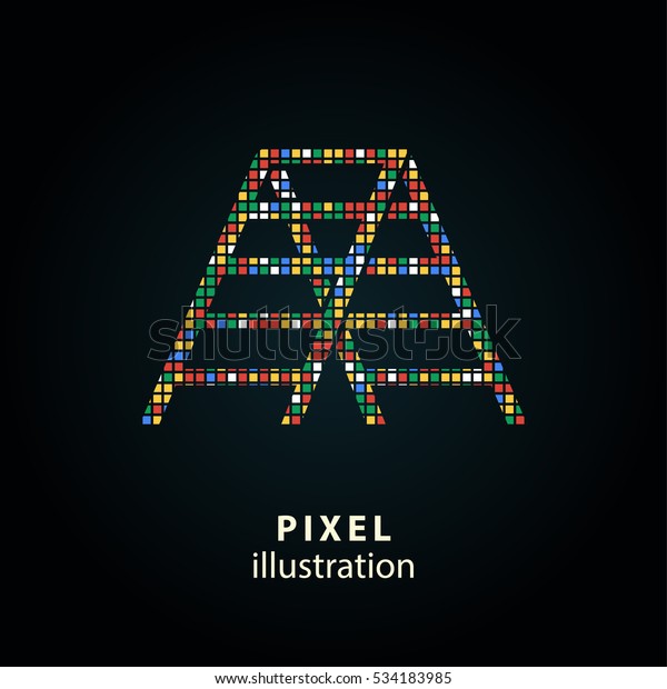 Ladder Pixel Icon Vector Illustration Design Stock Vector (Royalty Free ...