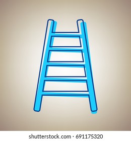Ladder Sign Illustration Vector Blue 3d Stock Vector (Royalty Free ...