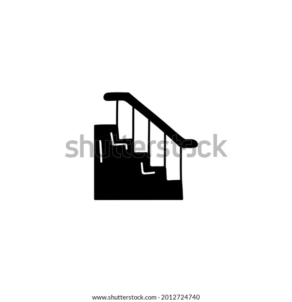 Ladder Stair Staircase Icon Solid Black Stock Vector (Royalty Free ...