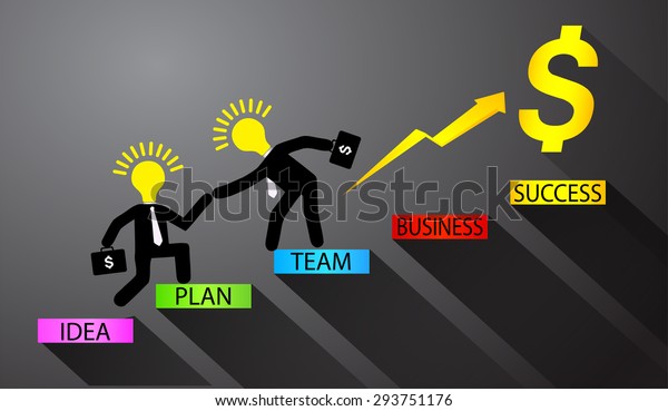 Ladder Success Step By Step Infographics Stock Vector (Royalty Free ...