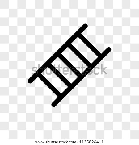 Ladder Vector Icon On Transparent Background Stock Vector (Royalty Free ...