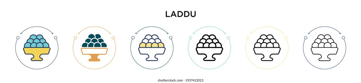 Laddu Icon Filled Thin Line Outline Stock Vector (Royalty Free ... Laddu Icon Filled Thin Line Outline Stock Vector (Royalty Free ...