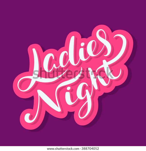 Ladies Night Sign Stock Vector (Royalty Free) 388704052