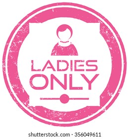 Ladies Only Stamp Stock Vector (Royalty Free) 356049611