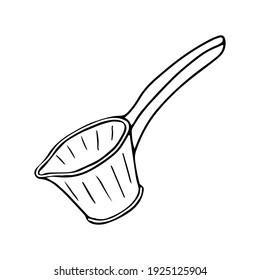 Ladle Handle Doodle Style Vector Outline Stock Vector (Royalty Free ...