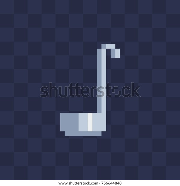 Ladle Icon Pixel Art Stile Isolated : image vectorielle de stock (libre ...