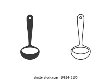 Ladle Icon Set Ladle Spoon Vector Stock Vector (Royalty Free ...
