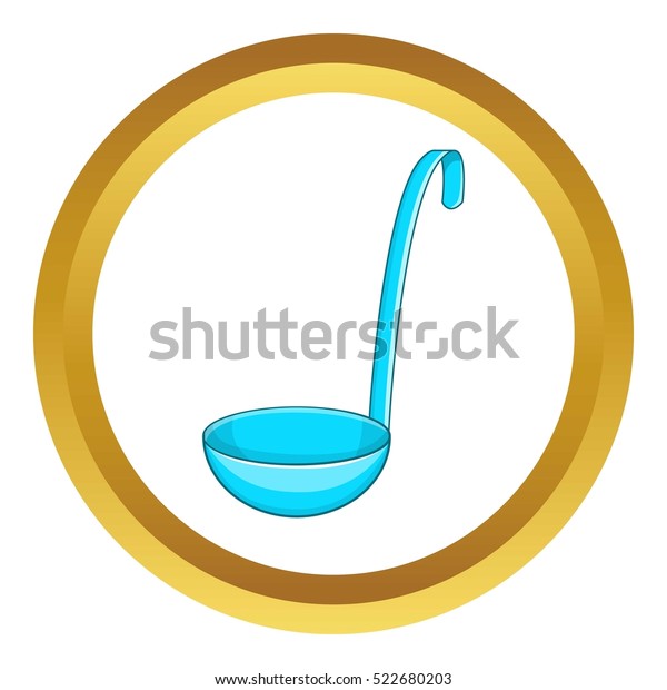 Ladle Vector Icon Golden Circle Cartoon Stock Vector (Royalty Free ...