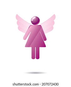 Lady Angel Stock Vector (Royalty Free) 207072430 | Shutterstock