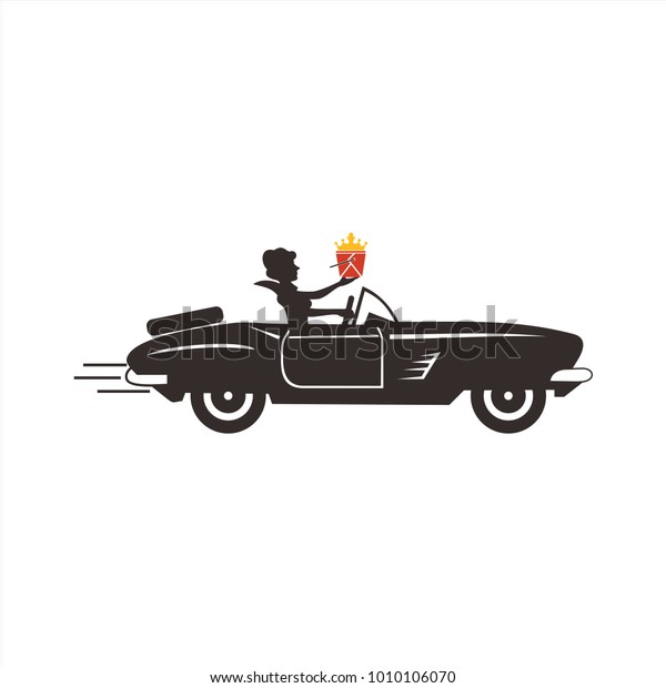 Lady Car Silhouette Logo Stock Vector (Royalty Free) 1010106070 ...