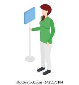Lady Character Isometric Design Stock Vector (Royalty Free) 1421173184 ...