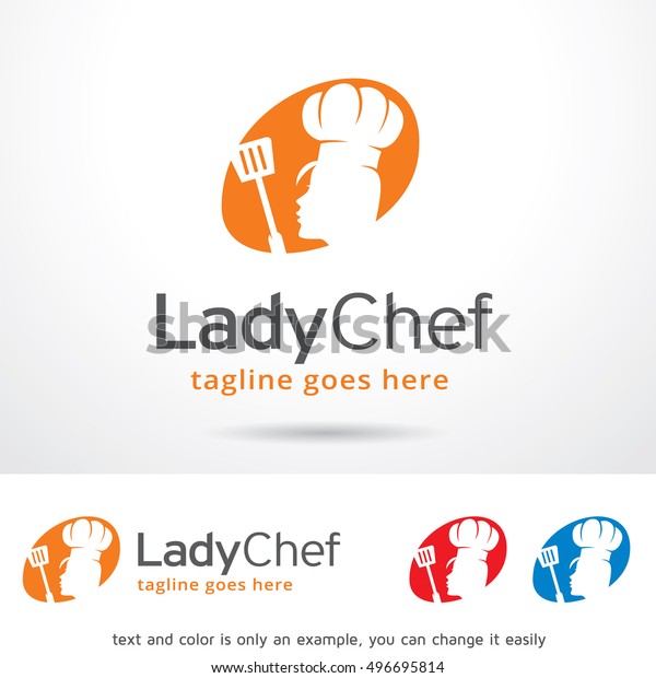 Lady Chef Logo Template Design Vector: vetor stock (livre de direitos ...