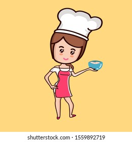 Lady Cook Logo Vector Design Graphics Stock Vector (Royalty Free ...