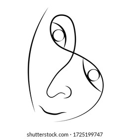 Lady Face Vector Clip Art Illustration: เวกเตอร์สต็อก (ปลอดค่าลิขสิทธิ์ ...
