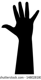 Lady Hand Silhouette Vector Stock Vector (Royalty Free) 148028180 ...