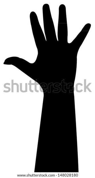 Lady Hand Silhouette Vector Stock Vector (Royalty Free) 148028180