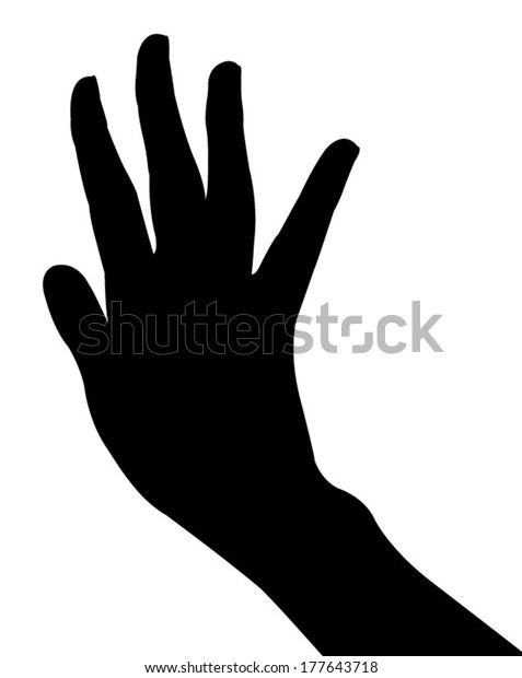 Lady Hand Silhouette Vector Stock Vector (Royalty Free) 177643718 ...