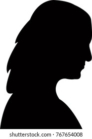 Girl Talking Head Silhouette Vector Stock Vector (Royalty Free) 1920357956
