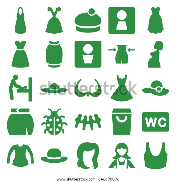 Lady Icons Set Set 25 Lady Stock Vector (Royalty Free) 646690096 ...
