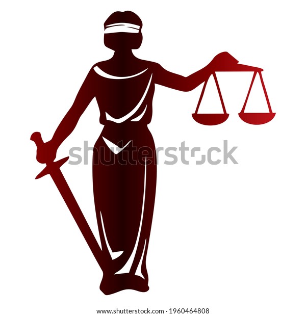 Lady Justice Logo Vector Illustration Goddess Stock Vector (Royalty ...