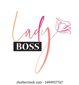Lady Logo Art Flower Vector Illustration Stock Vector (Royalty Free ...