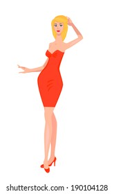Lady Red Illustration Stock Vector (Royalty Free) 190104128 | Shutterstock