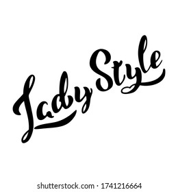 Lady Style Hand Written Word Lady Stock Vector (Royalty Free ...