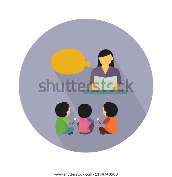 Lady Teacher Icon Lady Teacher Board Stock Vector (Royalty Free) 1194740500