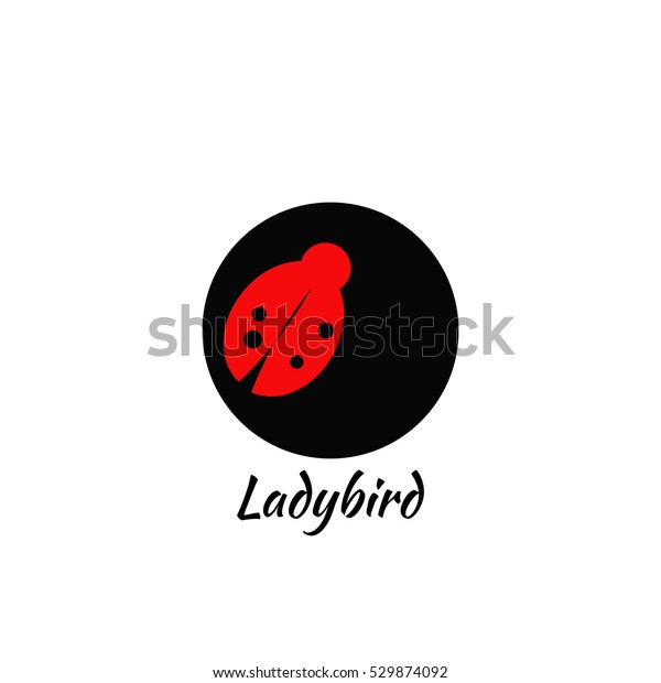 Ladybird Logo On Black Circle Idea Stock Vector (Royalty Free ...