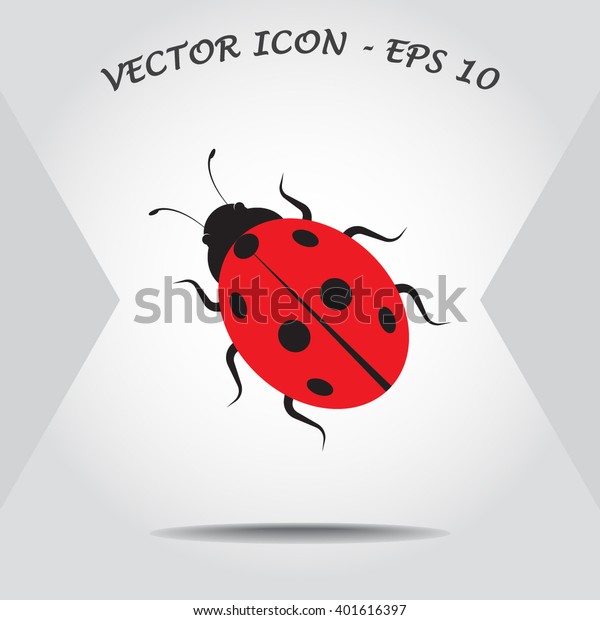 Ladybird Sign Icons Vector Illustration Flat Stock Vector (Royalty Free ...