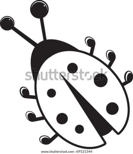 Ladybug Outline Stock Vector (Royalty Free) 69521344 | Shutterstock