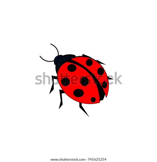Ladybug Red Stripes Black Spots Stock Vector (Royalty Free) 745625254 ...