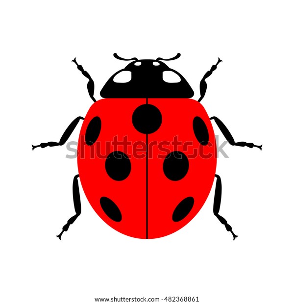 Ladybug Small Icon Red Lady Bug Stock Vector (Royalty Free) 482368861 ...
