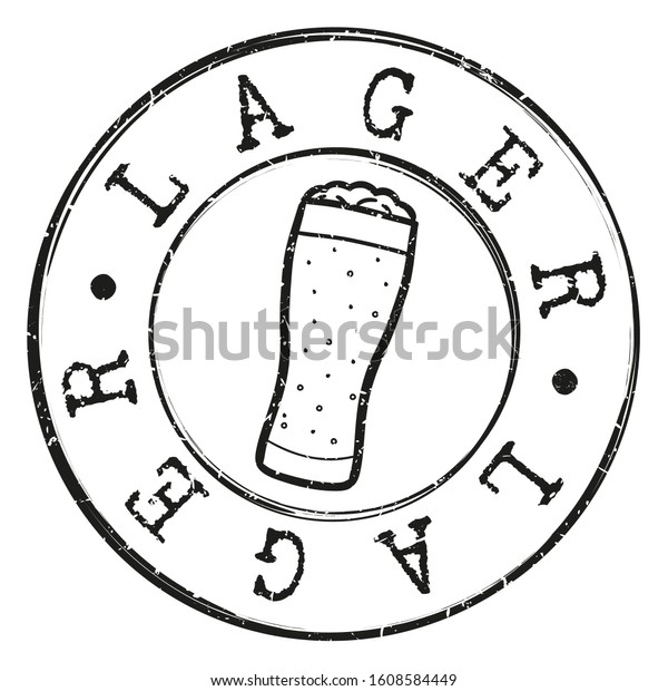 Lager Beer Stamp Postmark Silhouette Postal Stock Vector (Royalty Free ...