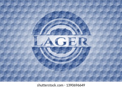Lager Blue Hexagon Badge Vector Illustration Stock Vector (Royalty Free ...