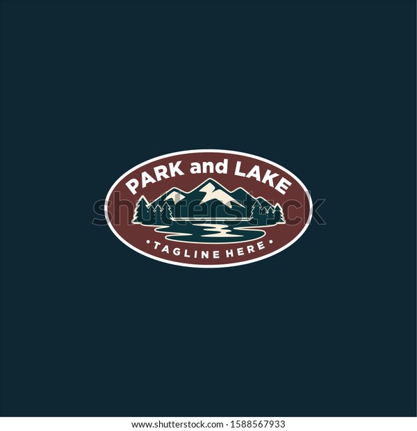 Lake Badge Logo Design Vector Stock Vector (Royalty Free) 1588567933 ...