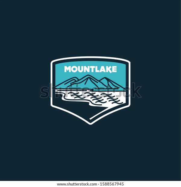 Lake Badge Logo Design Vector Stock Vector (Royalty Free) 1588567945 ...