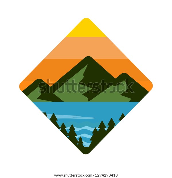 Lake Clip Art Logo Stock Vector (Royalty Free) 1294293418 | Shutterstock