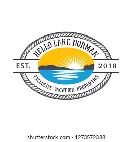 Lake Emblem Vector Logo Stock Vector (Royalty Free) 1273572388 ...