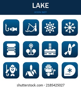Lake Icon Set Vector Illustrations Related Stock Vector (Royalty Free) 2185425027 | Shutterstock