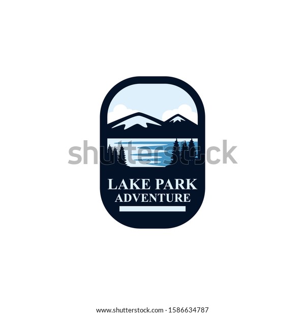 Lake Logo Badge Design Vector Stock Vector (Royalty Free) 1586634787 ...