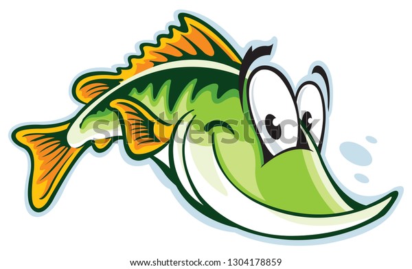 Lake Perch Cartoon Stock Vector (Royalty Free) 1304178859 | Shutterstock