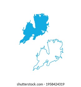 Lake Simple Vector Silhouette Stock Vector (Royalty Free) 1958424319 ...