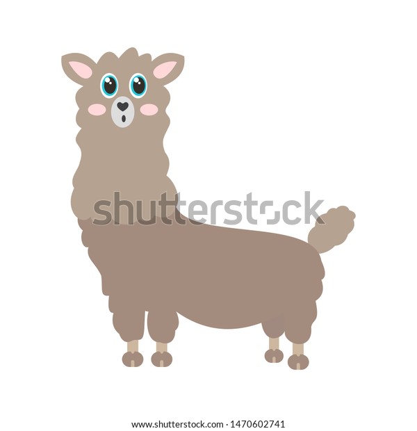 Lama Animation Vector Illustration Isolated On: เวกเตอร์สต็อก (ปลอดค่า ...