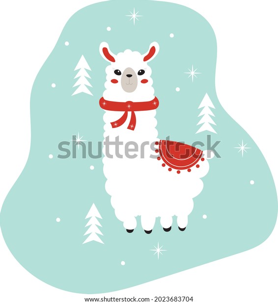 Lama Card Design Vector Illustration Stock Vector (Royalty Free ...