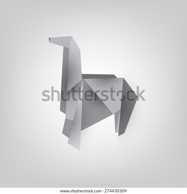 Lama Paper Make Origami Stock Vector (Royalty Free) 274430309 ...